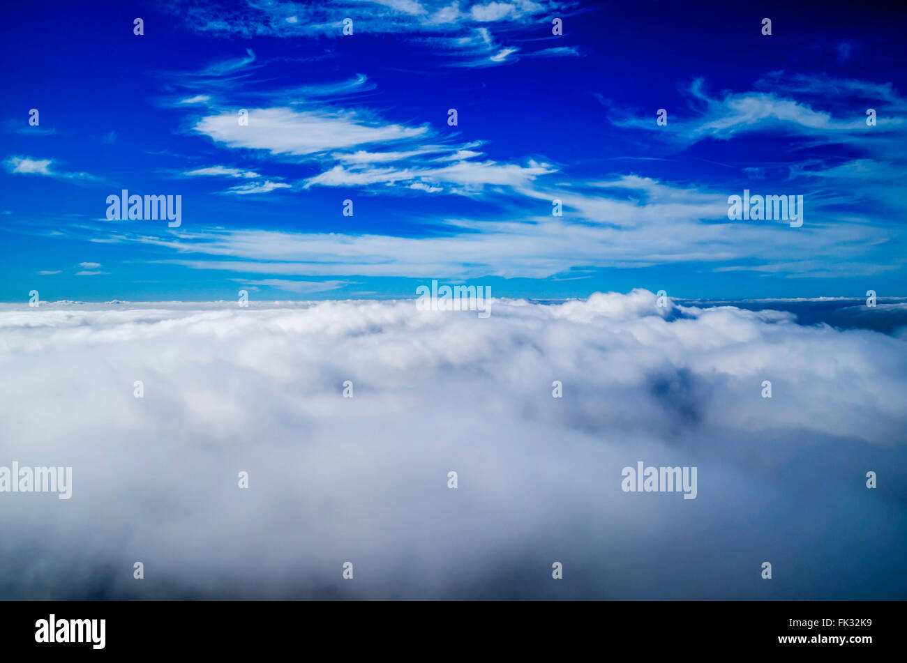 Nature landscape. Sky with white clouds Stock Photo - Alamy