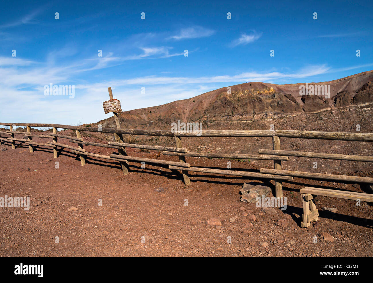 Mount Vesuvius - nature landscape on the active Vesuvius Volcano in the ...