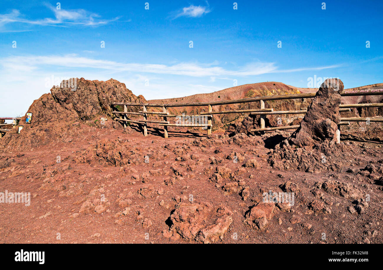 Mount Vesuvius - nature landscape on the active Vesuvius Volcano in the ...