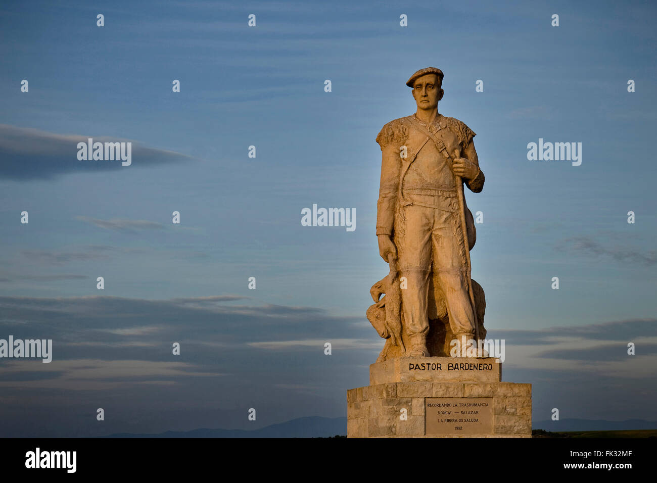 Monument of bardenas reales shepherd. Navarre. Spain Stock Photo - Alamy