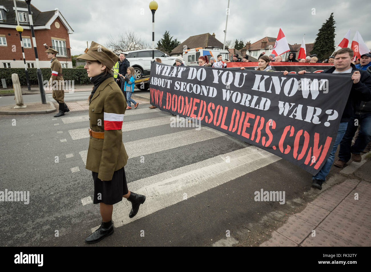 London, UK. 6th March, 2016. British Poles Remembrance March and ...