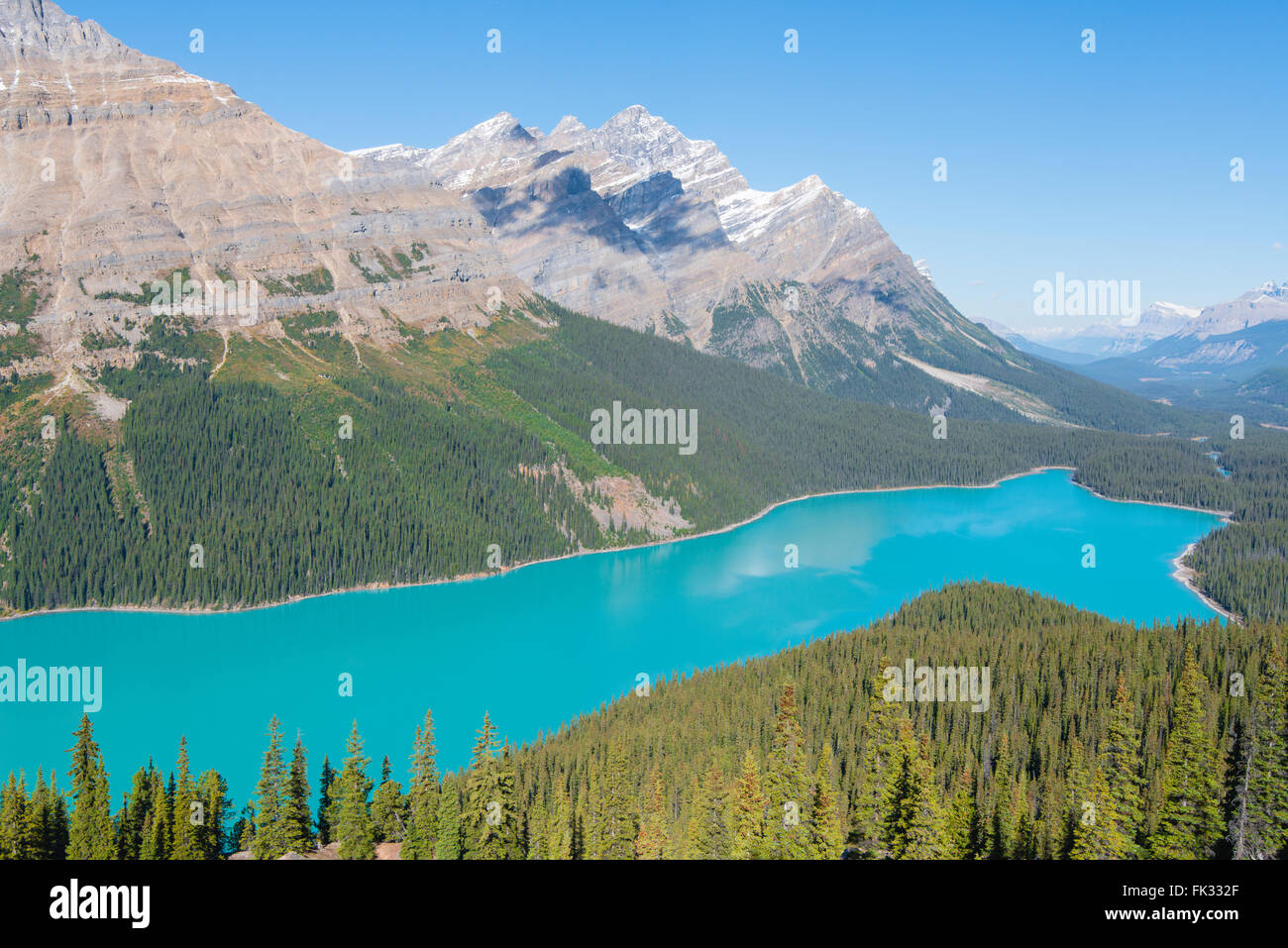 Turquoise glacier Peyto Lake, Banff National Park, Canadian Rockies ...