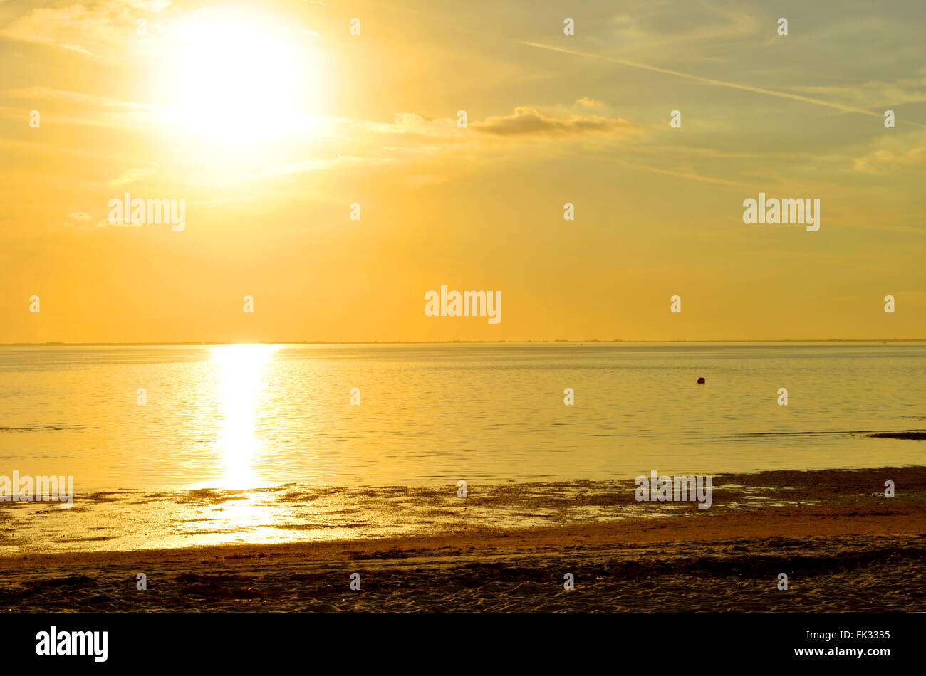 Sunset on Ben T Davis Beach in Florida Stock Photo - Alamy