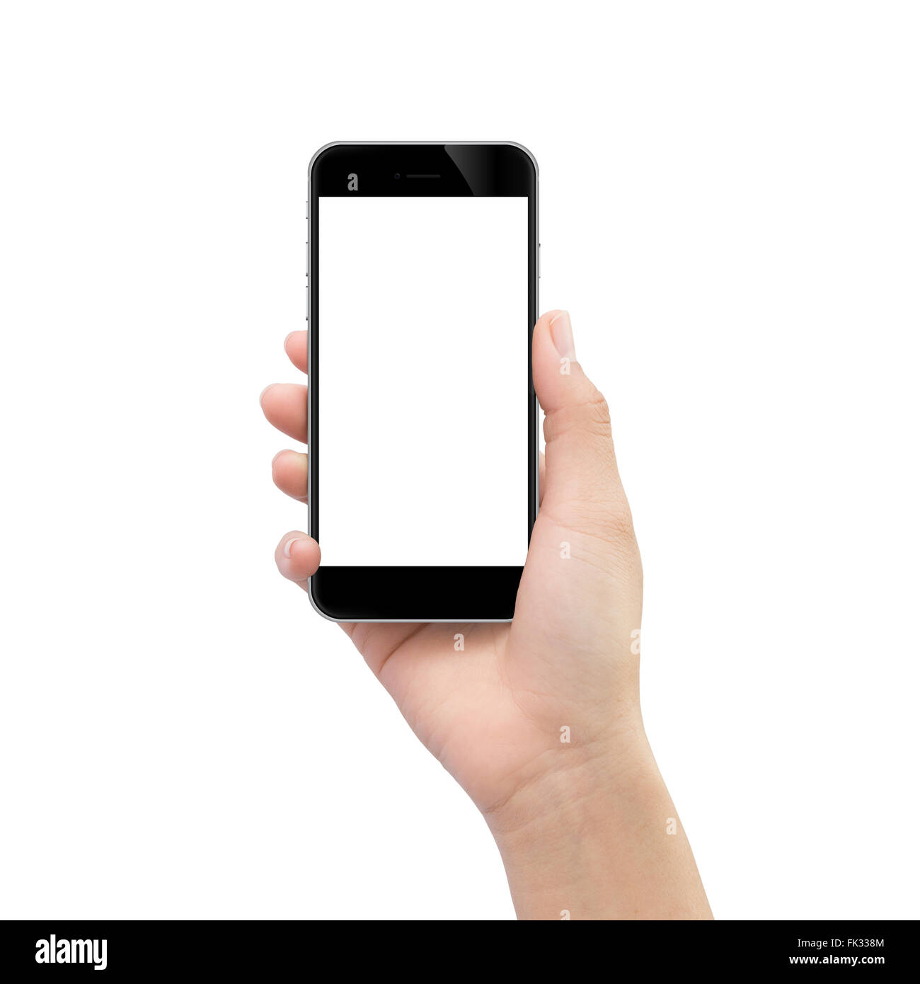 Woman holding iphone 6 hi-res stock photography and images - Alamy