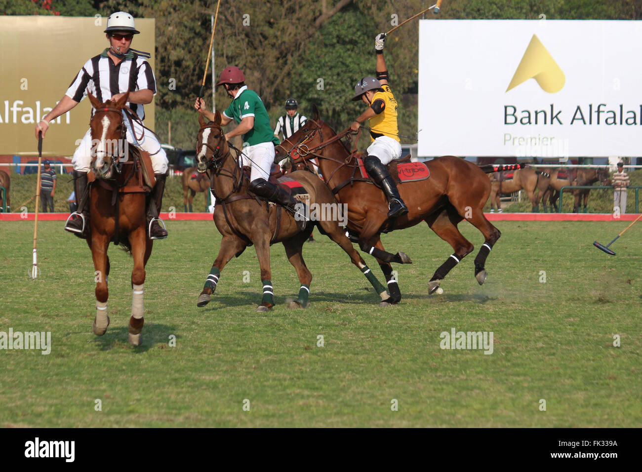 A view of the polo match during Bank Alfalah Premier played between Pak ...