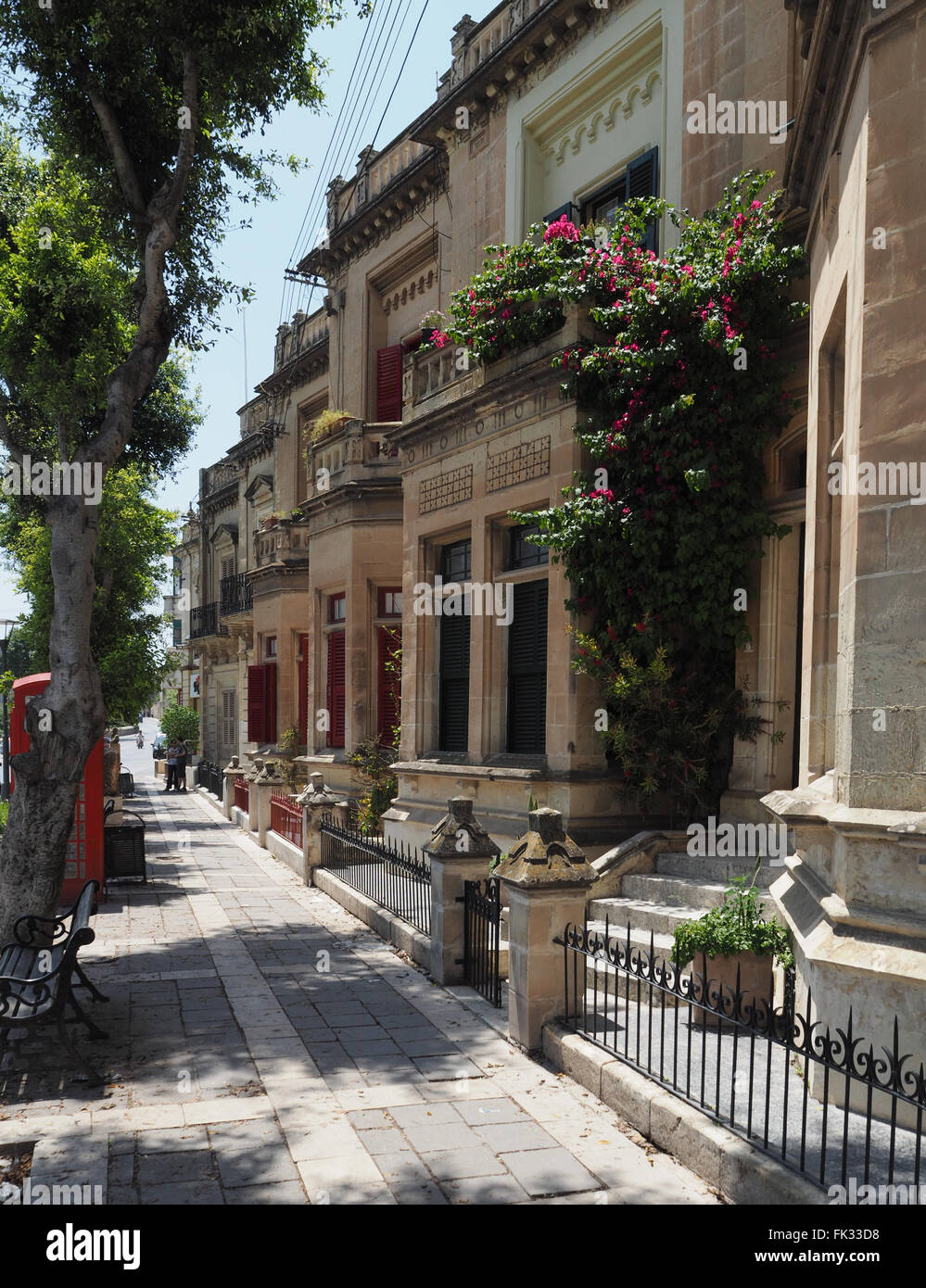 Colonial houses in Mdina, Malta Stock Photo - Alamy