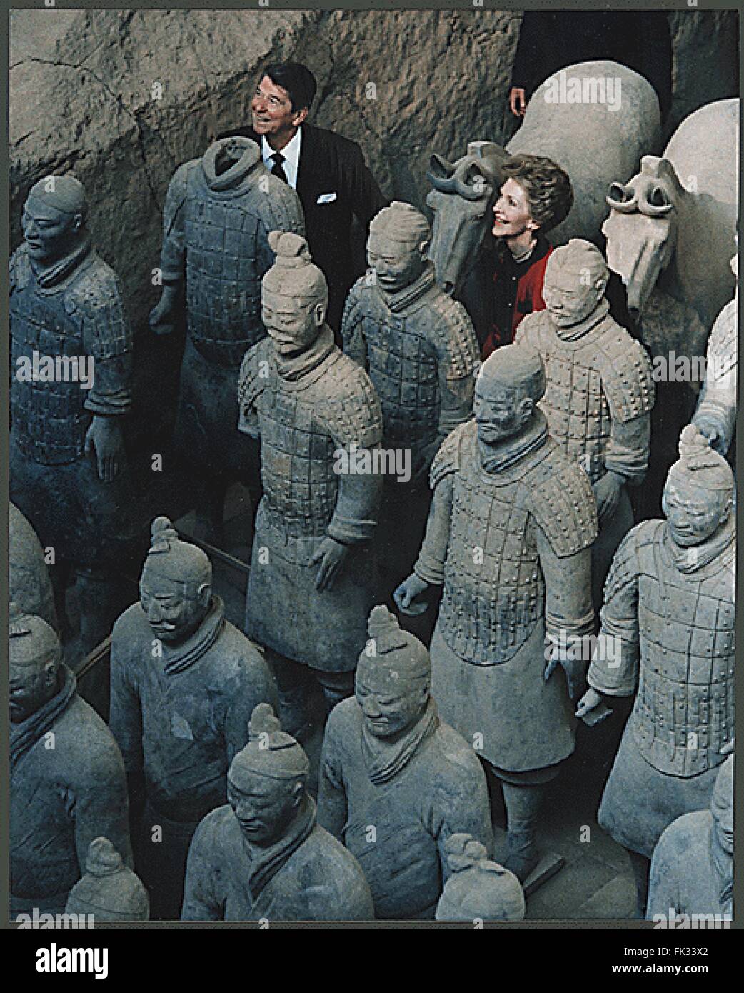 April 9, 1984 - Xi'An, China - U.S. President Ronald Reagan and First ...