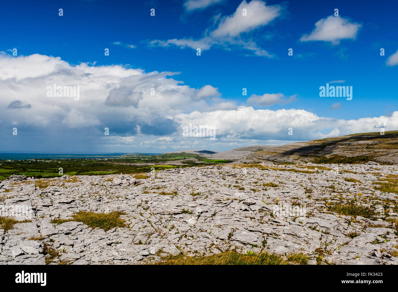 Burren region, Clare, Ireland - August 23, 2010: The Burren measures ...