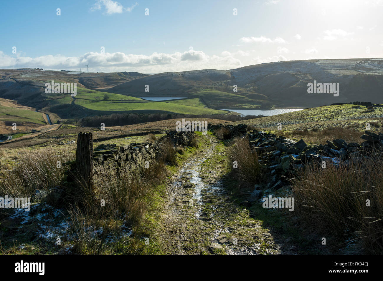 Piethorne & Kitcliffe Reservoirs from the Station to Station Walk, near ...