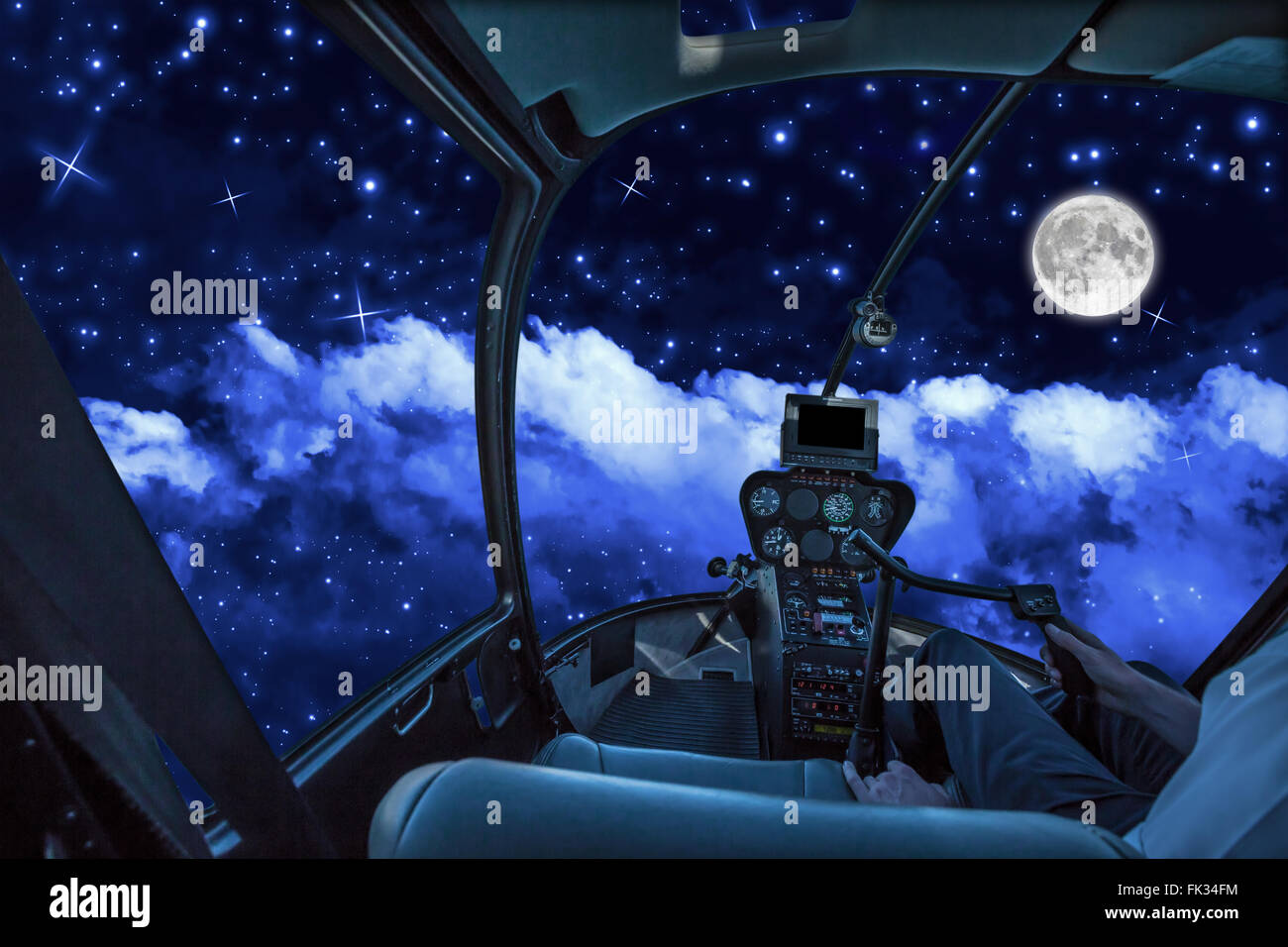Cockpit view night hi-res stock photography and images - Alamy