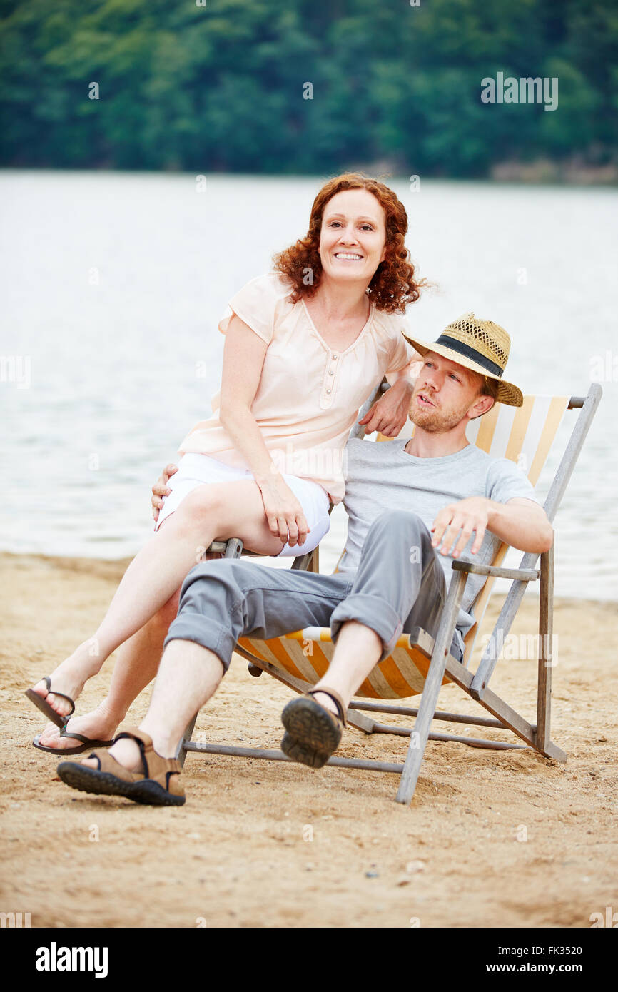 Vacation on the beach in a beach chair hi-res stock photography and ...