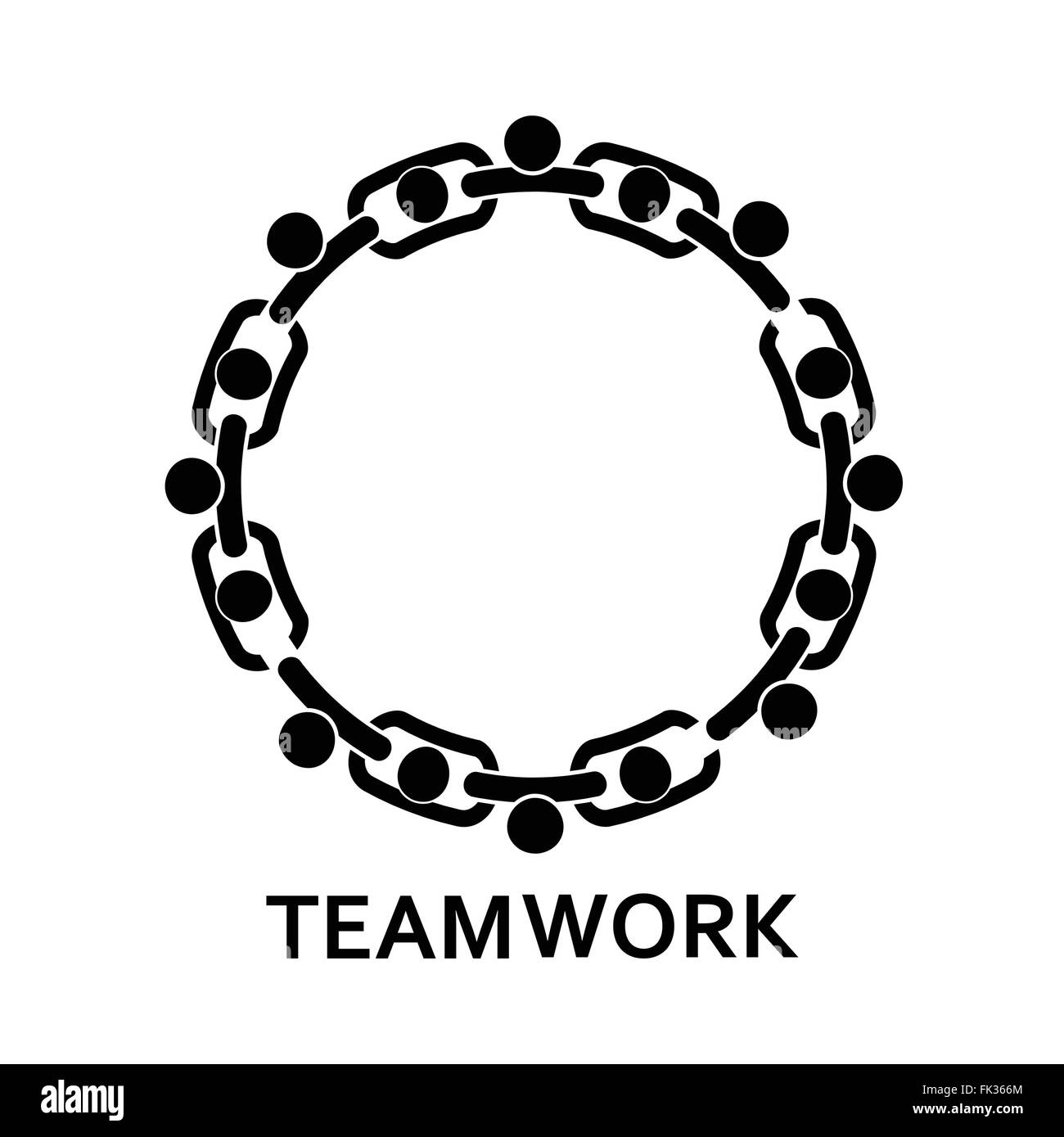 People in chain teamwork vector hi-res stock photography and images - Alamy