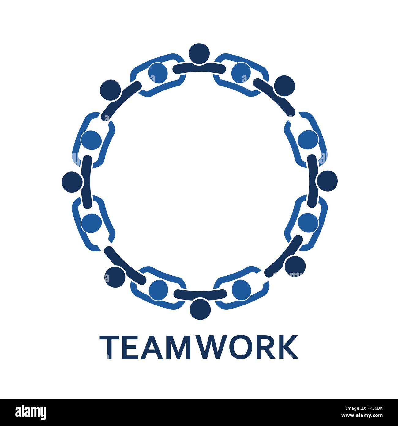 People in chain. Teamwork, vector Stock Vector Image & Art - Alamy