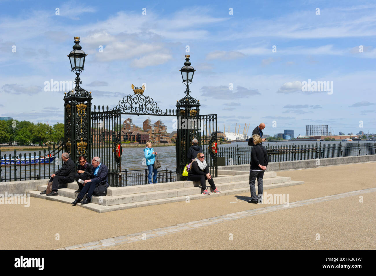A decorative metal 'Water Gate' leading from the historic Old Royal ...