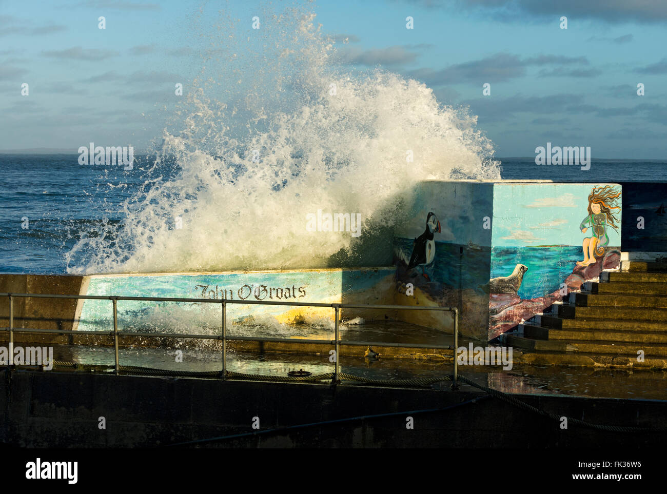 Wave Overtopping Sea Wall High Resolution Stock Photography and Images ...
