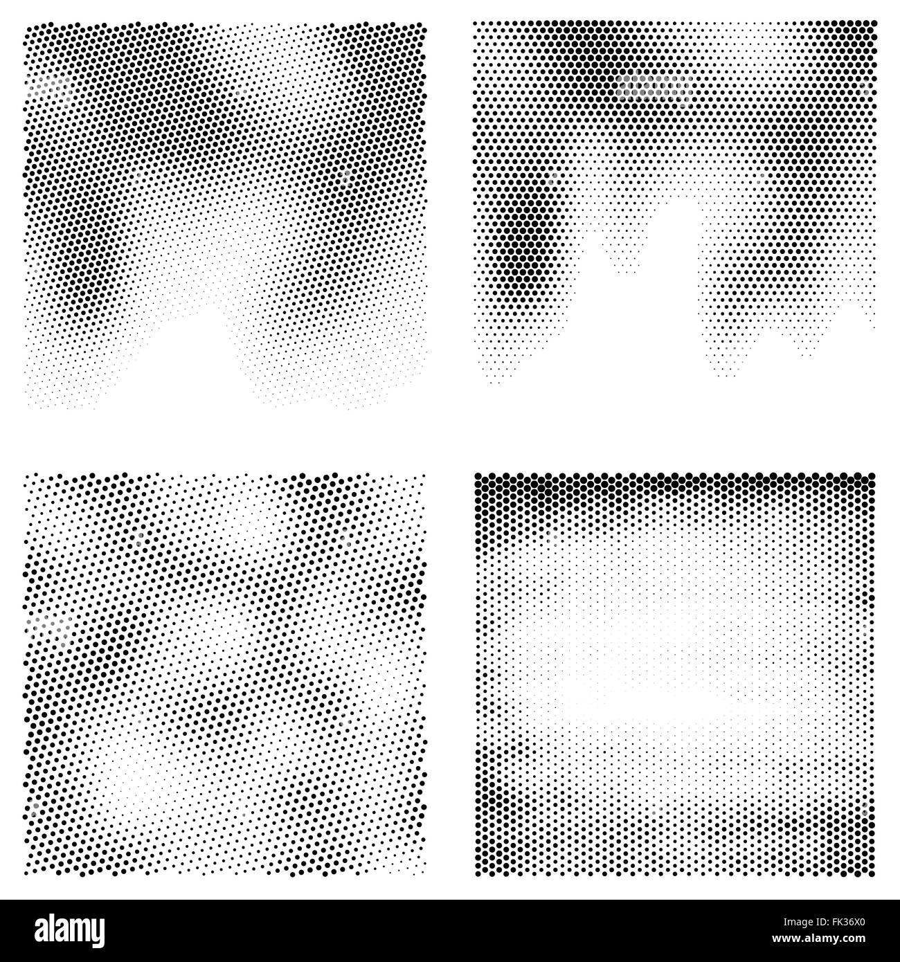Set of square abstract halftone backgrounds. Vector illustration Stock ...