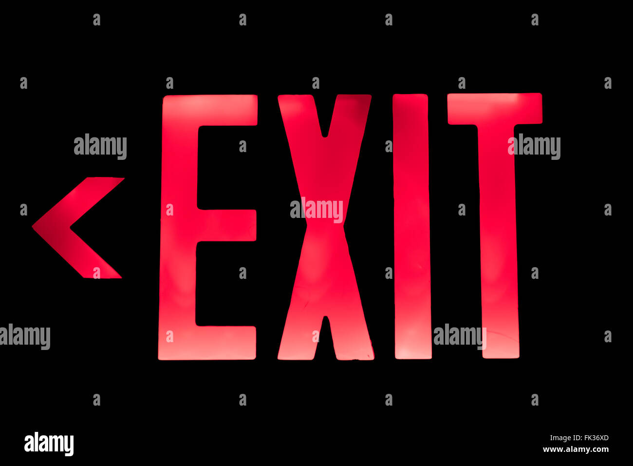 Emergency exit neon sign hi-res stock photography and images - Alamy