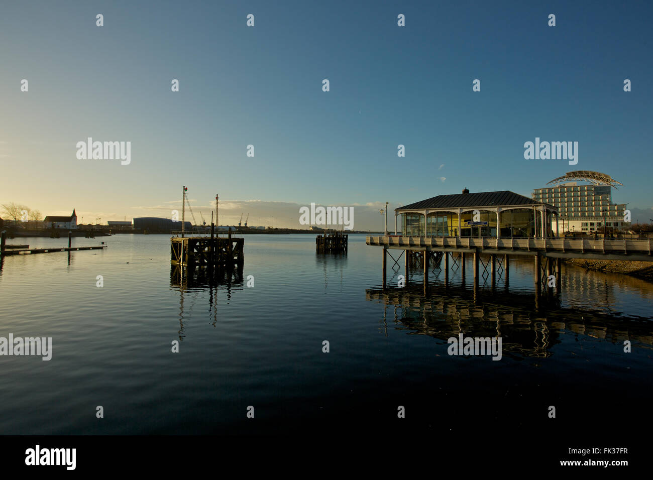 Cafe Bar and St. Davids Hotel and Spa Cardiff Bay Wales UK Stock Photo ...