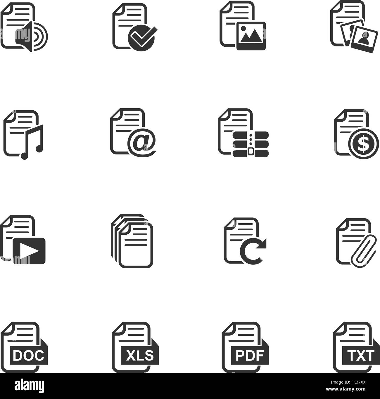 document icon set Stock Vector Image & Art - Alamy