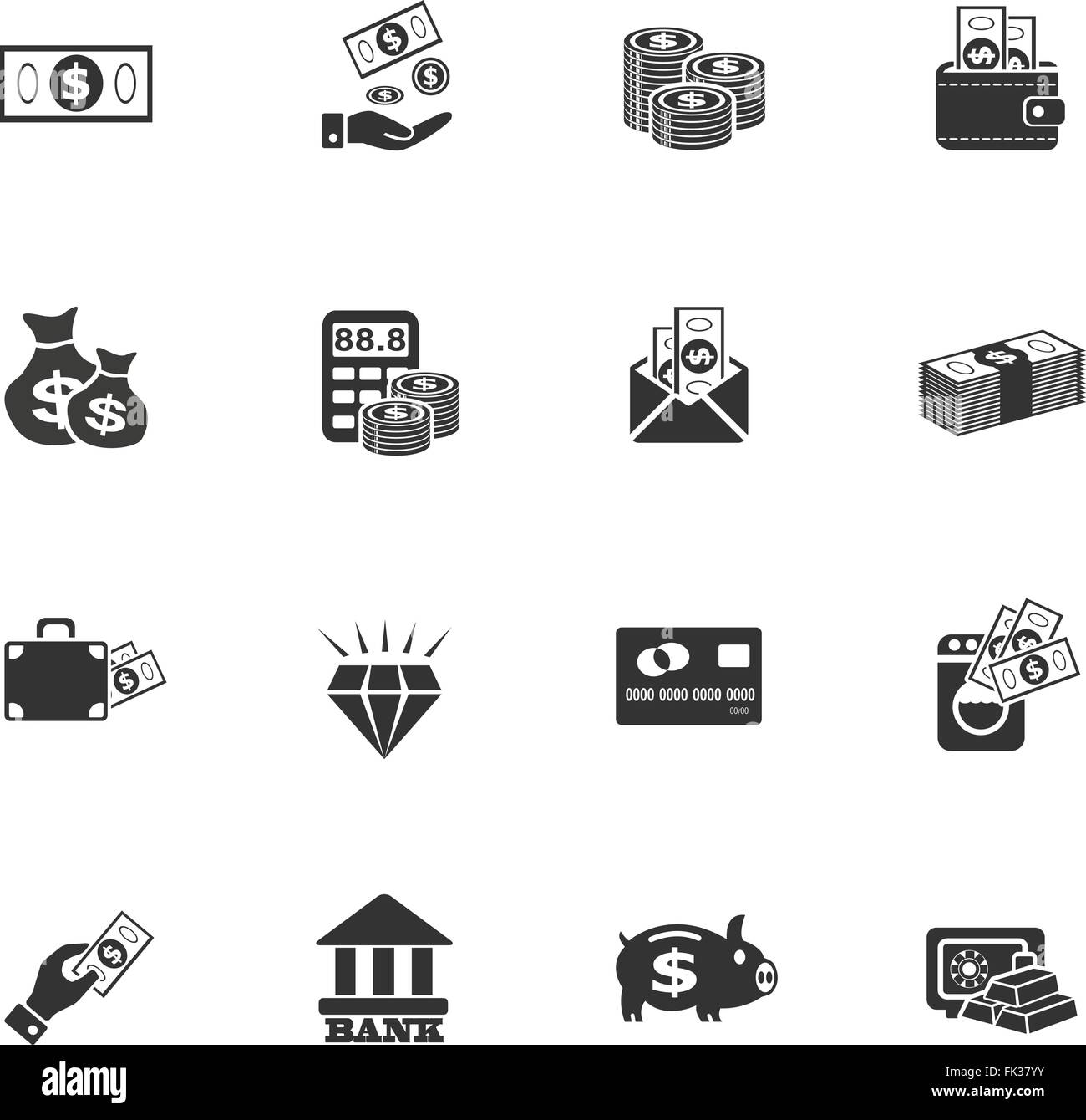 Laundering money bag icon Stock Vector Images - Alamy