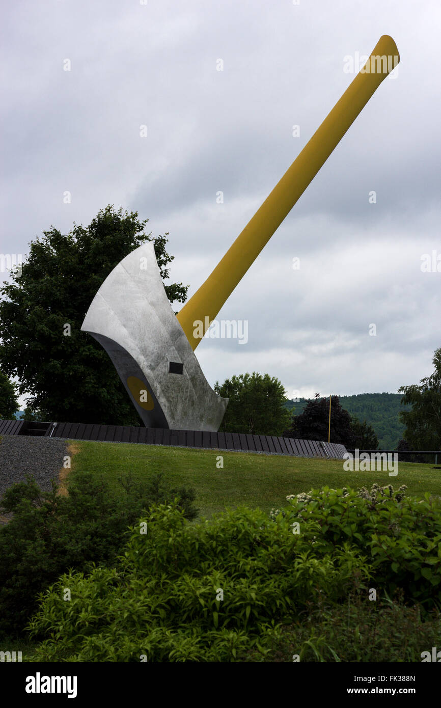 World's largest axe located in Nackawic in Canada Stock Photo - Alamy