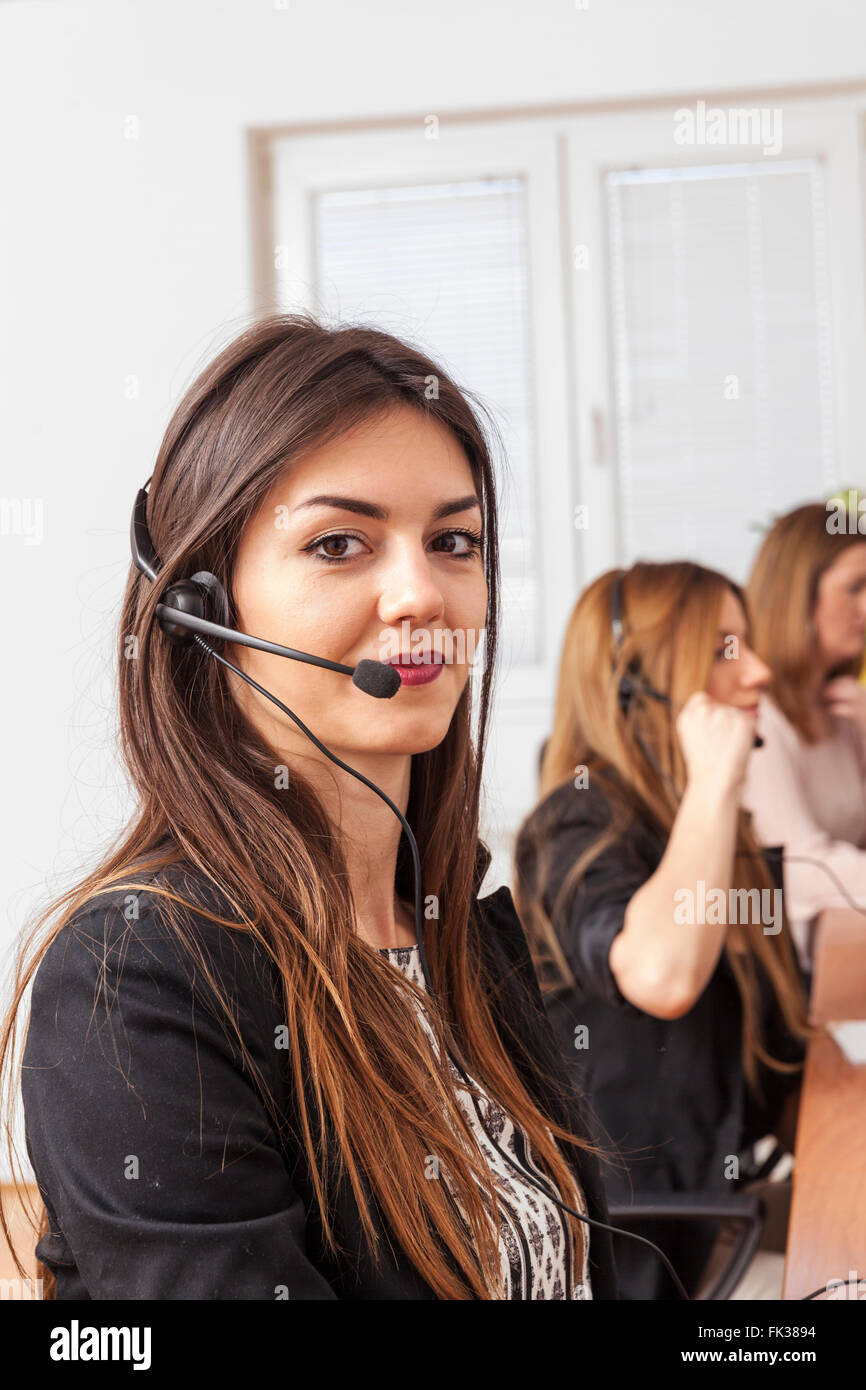 Female customer support computer hi-res stock photography and images - Alamy