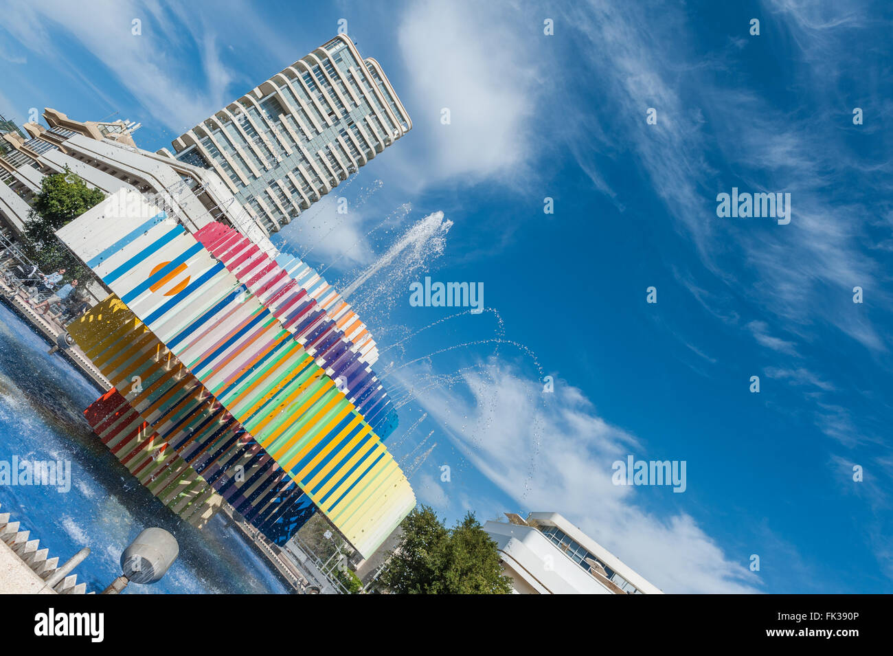 Israel, Tel Aviv - Dizengoff square fountain Stock Photo - Alamy