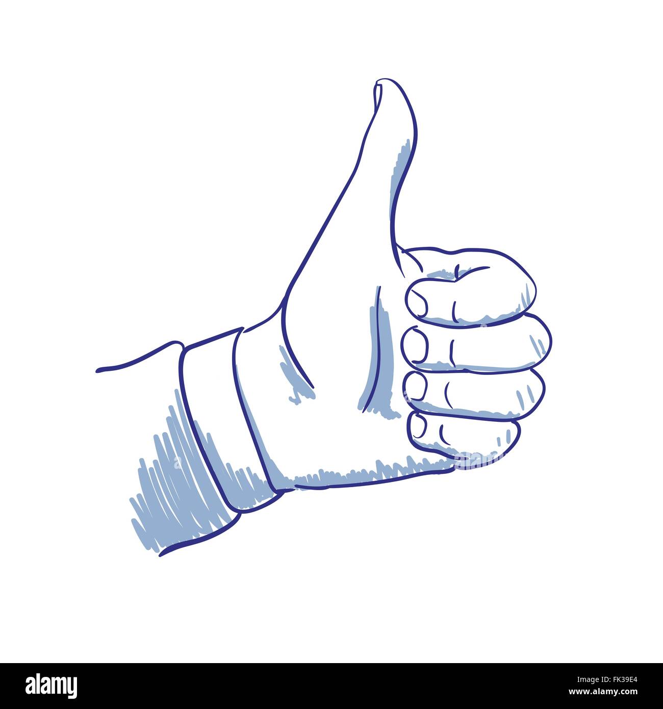 Thumb up like hand symbol Stock Vector Images - Alamy