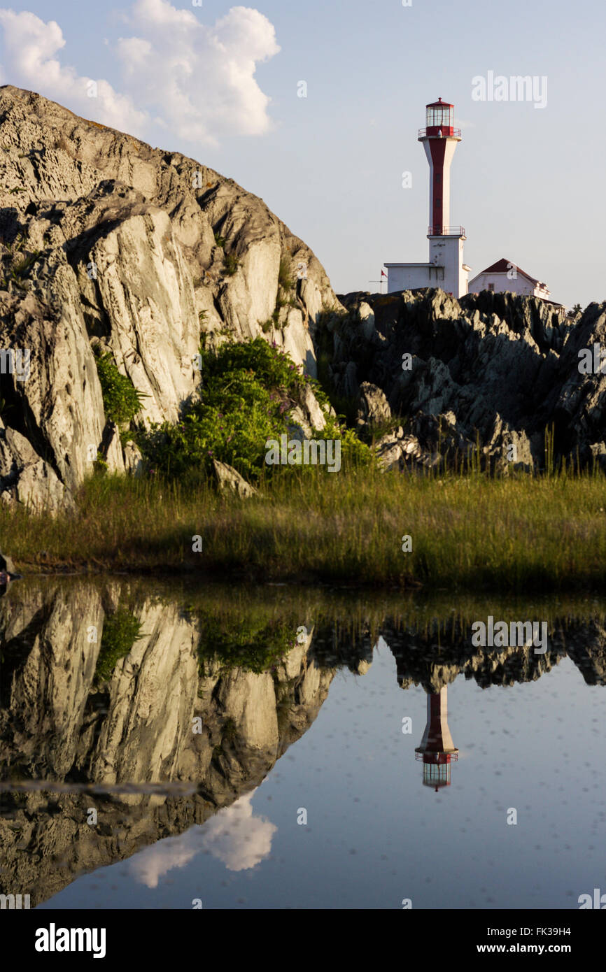 Cape Forchu Lighthouse in Nova Scotia in Canada Stock Photo - Alamy