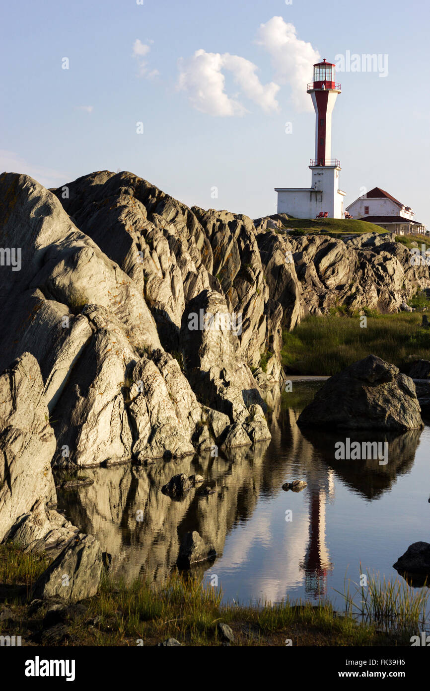 Cape Forchu Lighthouse in Nova Scotia in Canada Stock Photo - Alamy