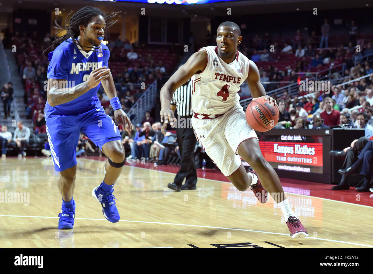 Philadelphia, Pennsylvania, USA. 3rd Mar, 2016. Temple Owls guard ...