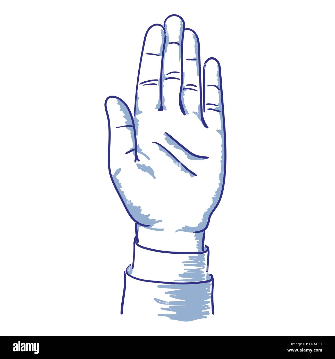Hand fingers palm upwards Stock Vector Images - Alamy
