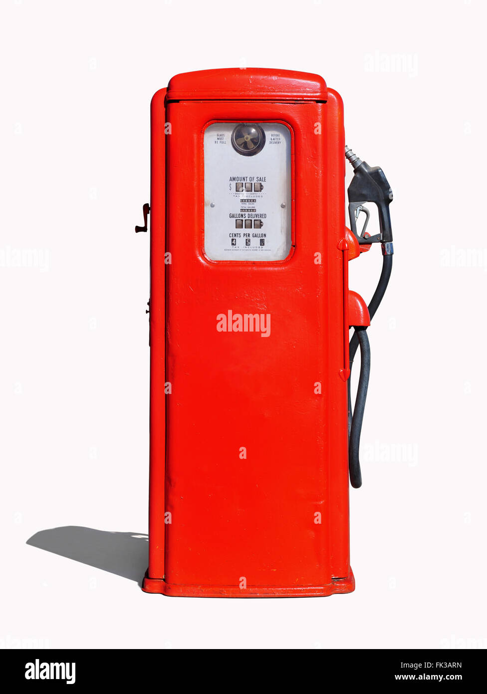 Vintage petrol gas pump route 66 Cut Out Stock Images & Pictures - Alamy