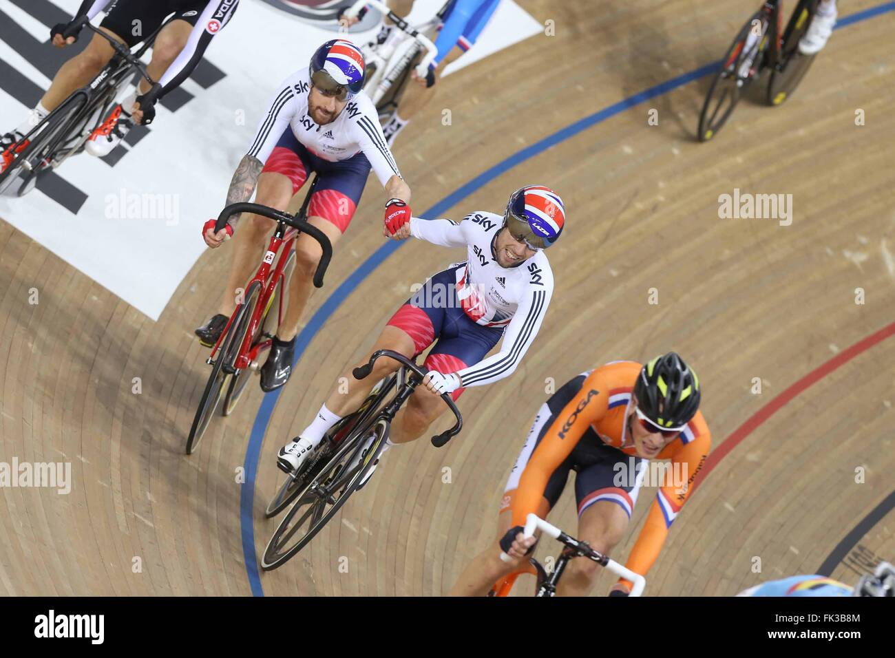 Lee Valley Velo Centre, London UK. 06th Mar, 2016. UCI Track Cycling ...
