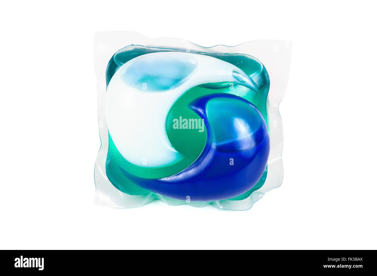 Detergent capsule isolated on white background with clipping path Stock ...