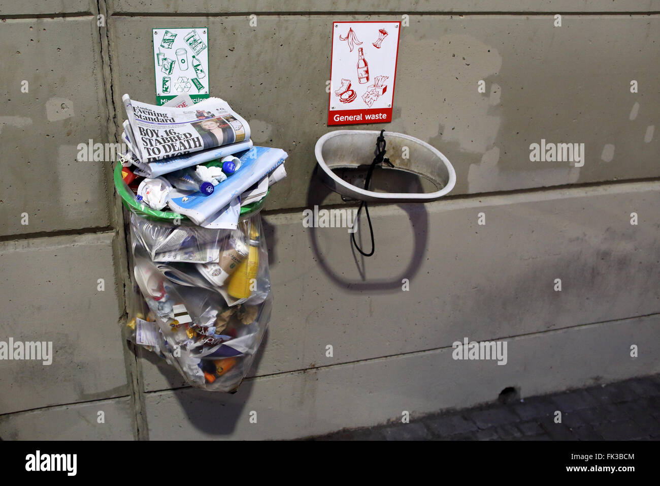 Subway waste hi-res stock photography and images - Alamy