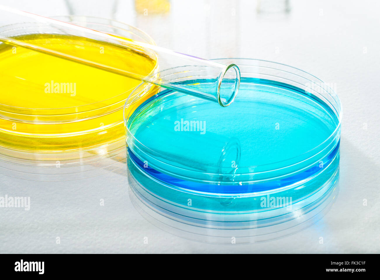 Laboratory Equipment Scientific Research, reflective white background ...