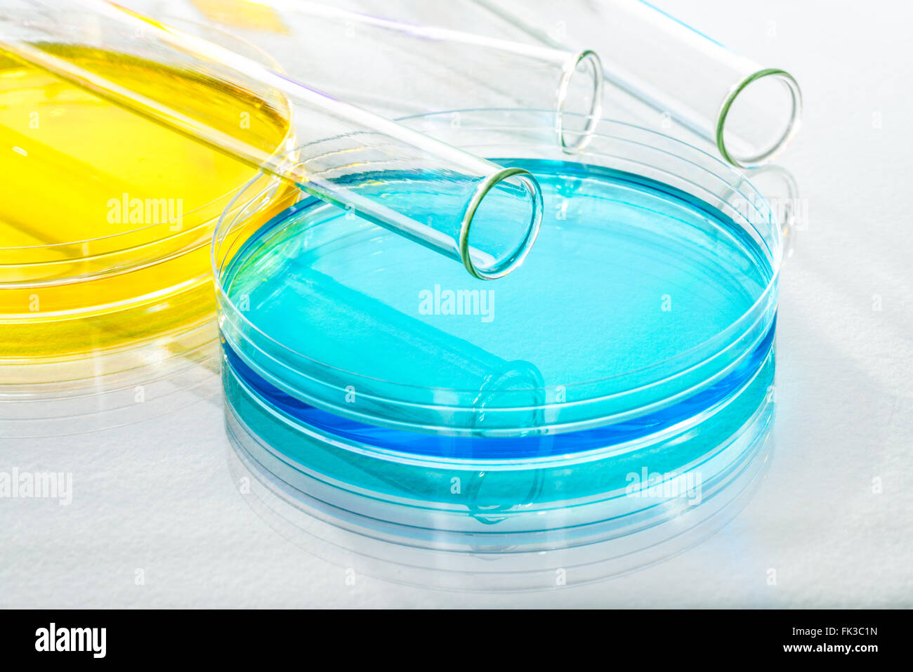 Laboratory Equipment Scientific Research, reflective white background ...