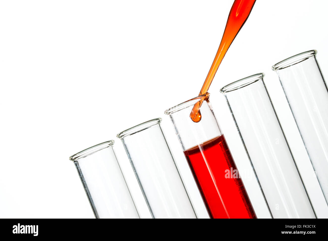Test tubes and pipette drop, Laboratory Glassware for chemical research ...