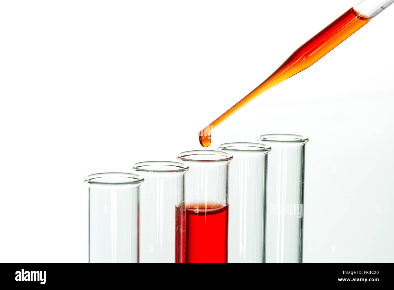 Test tubes and pipette drop, Laboratory Glassware for chemical research ...