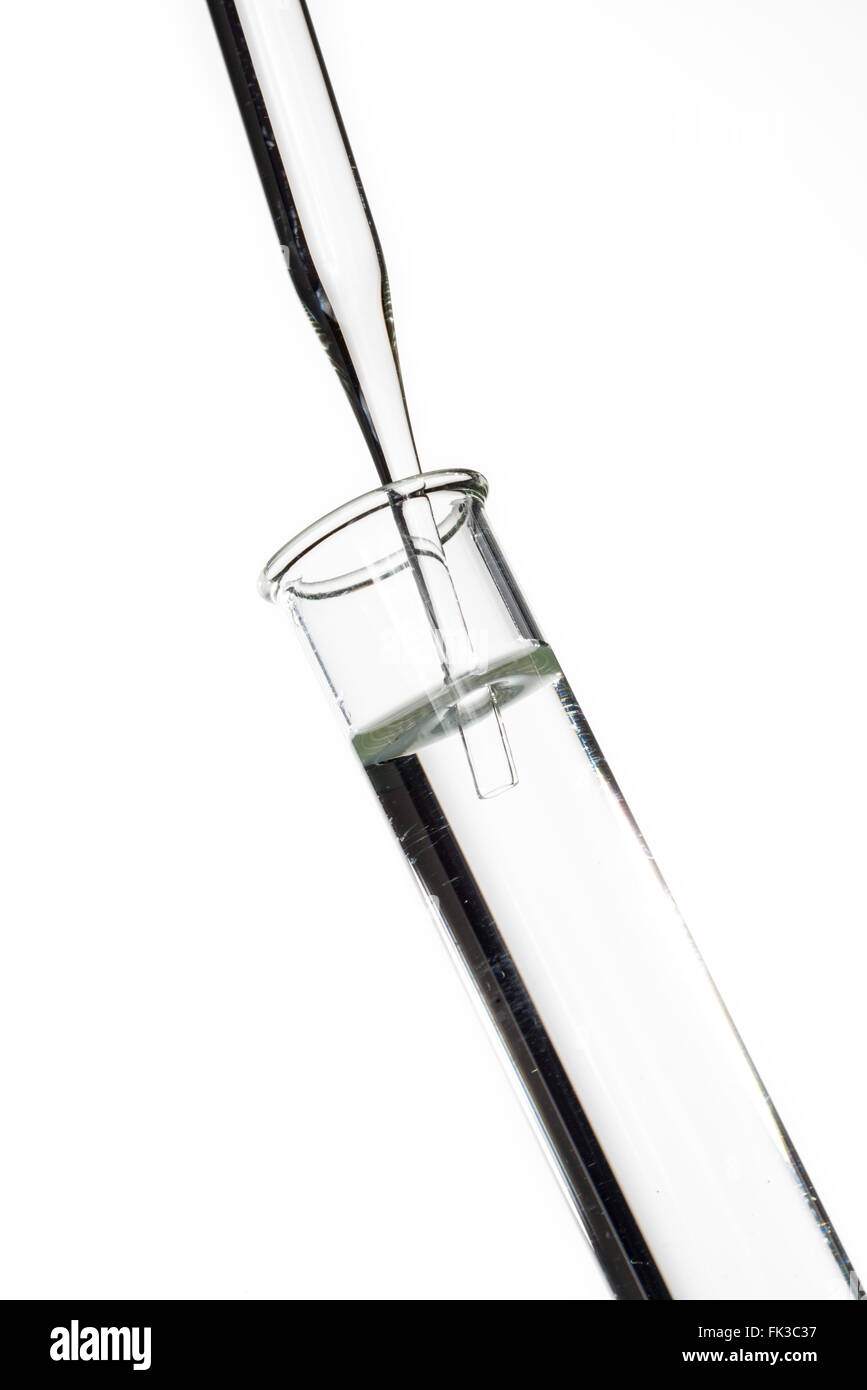Test tubes and pipette drop, Laboratory Glassware for chemical research ...