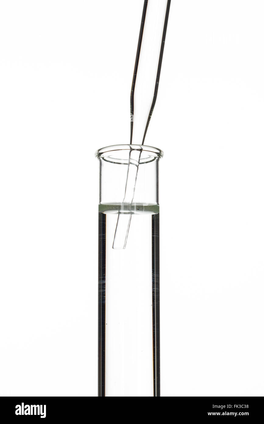 Test tubes and pipette drop, Laboratory Glassware for chemical research ...