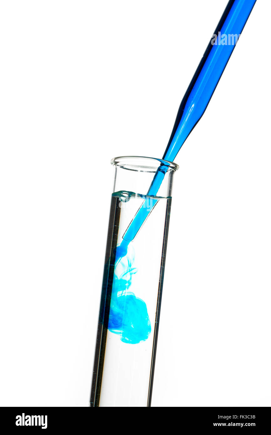 Test tubes and pipette drop, Laboratory Glassware for chemical research ...