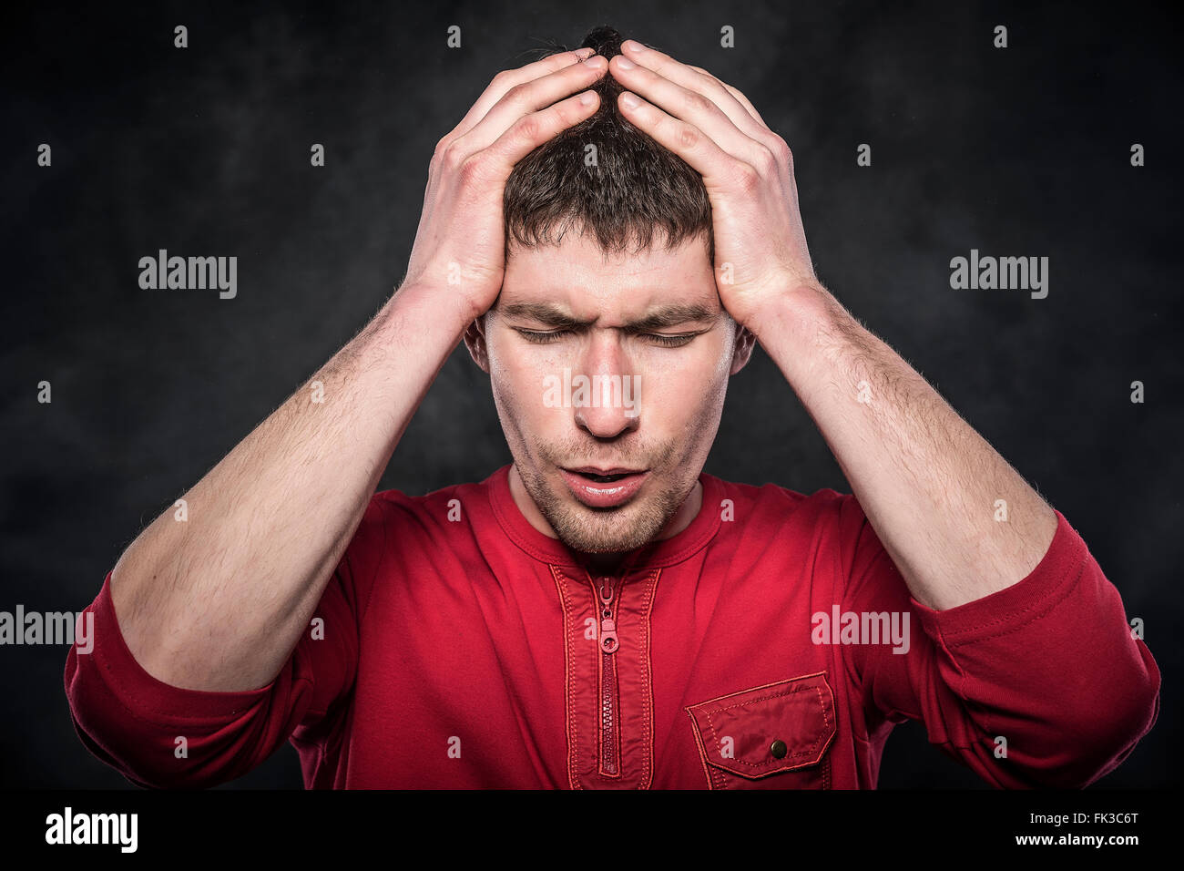 Feeling tense thinking hi-res stock photography and images - Alamy