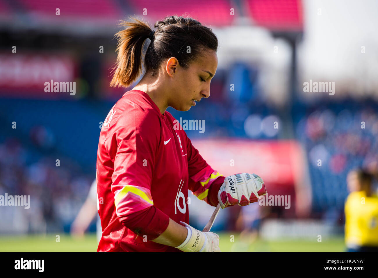 Nashville, Tennessee, USA. 06th Mar, 2016. France GK Sarah Bouhaddi (16 ...