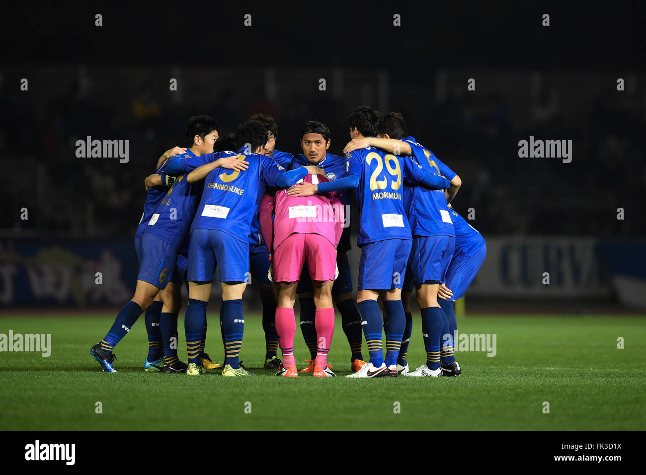 Machida Stadium, Tokyo, Japan. 6th Mar, 2016. FC Machida Zelvia team ...