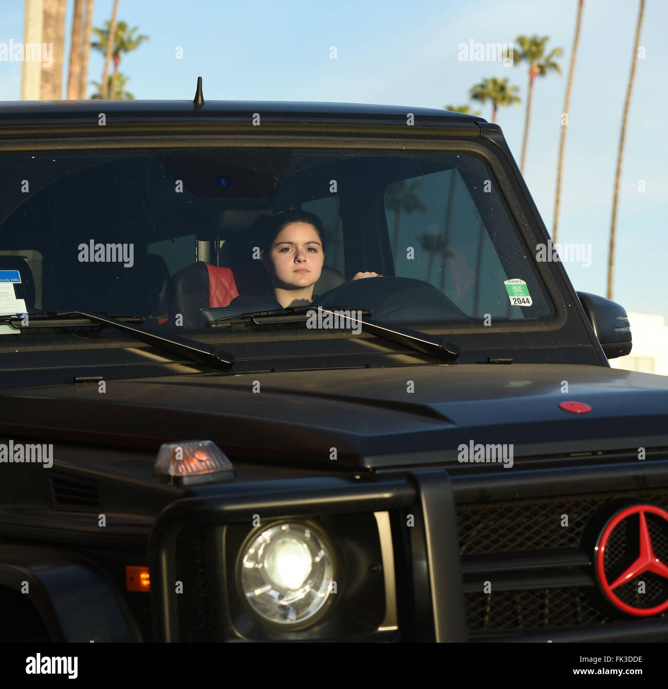 Ariel Winter behind the wheel of her Mercedes G wagon Featuring: Ariel ...