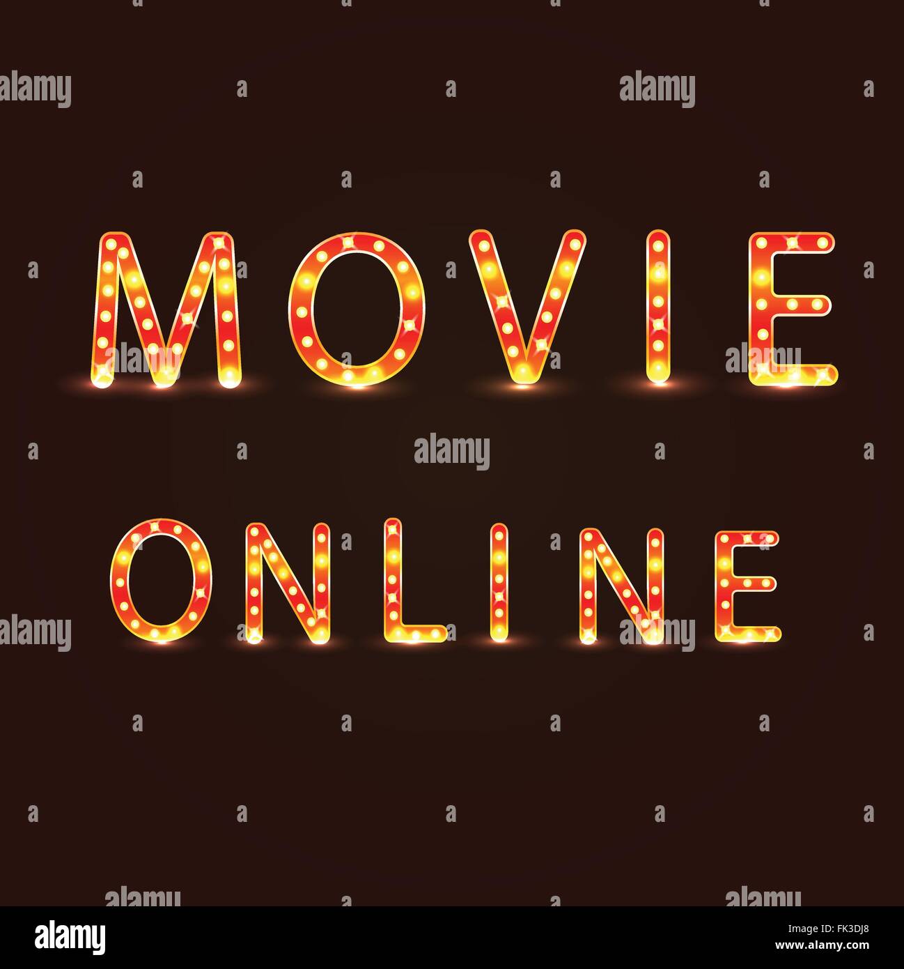 Movie omline sign Stock Vector Image & Art - Alamy