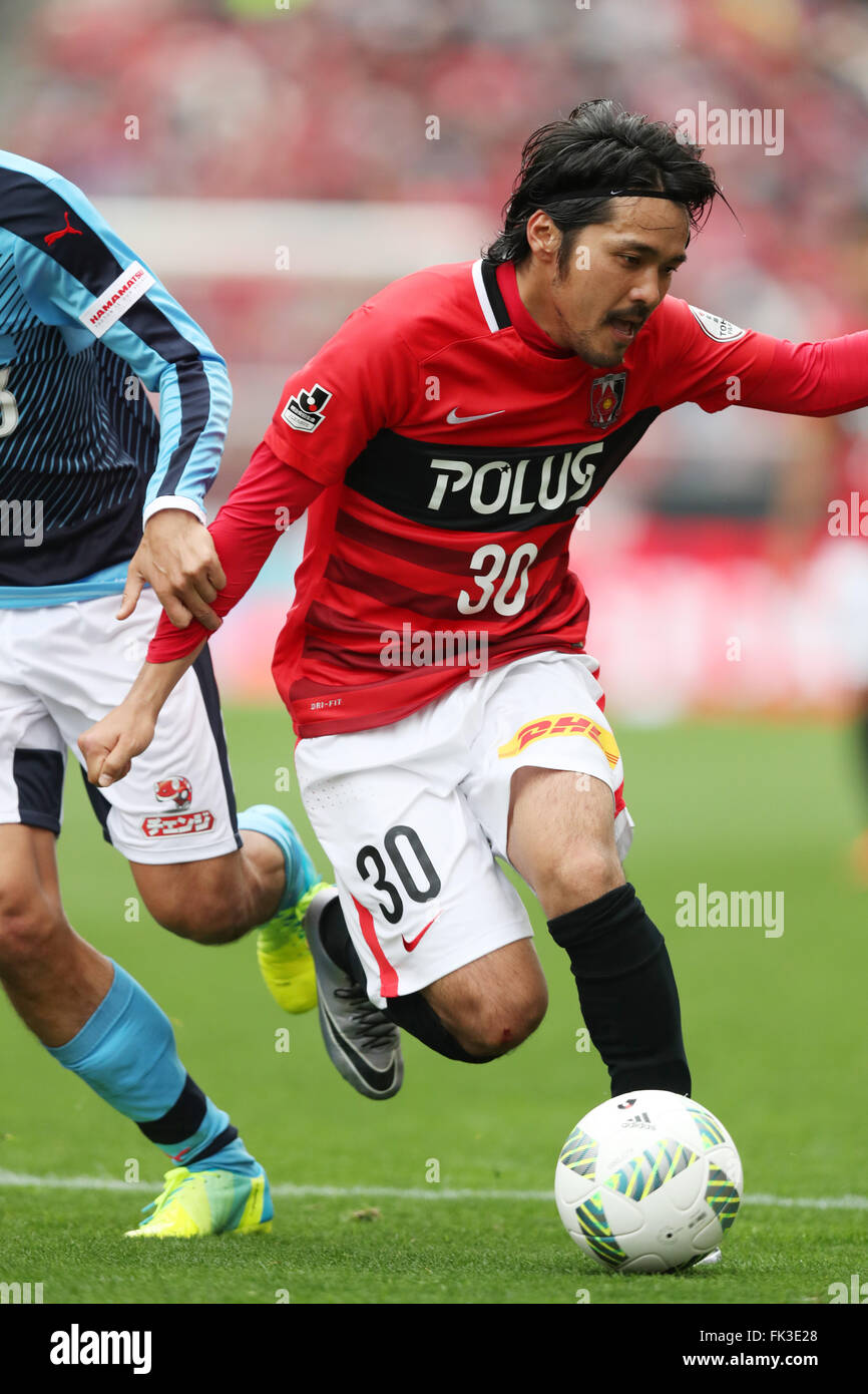 Saitama, Japan. 6th Mar, 2016. Shinzo Koroki (Reds) Football/Soccer ...