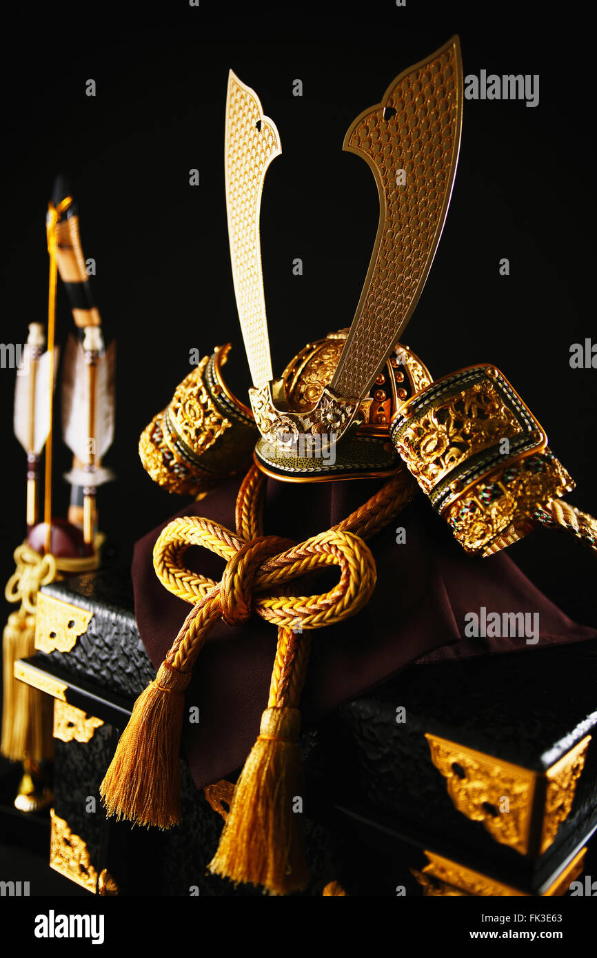 Japanese style Kabuto helm Stock Photo - Alamy